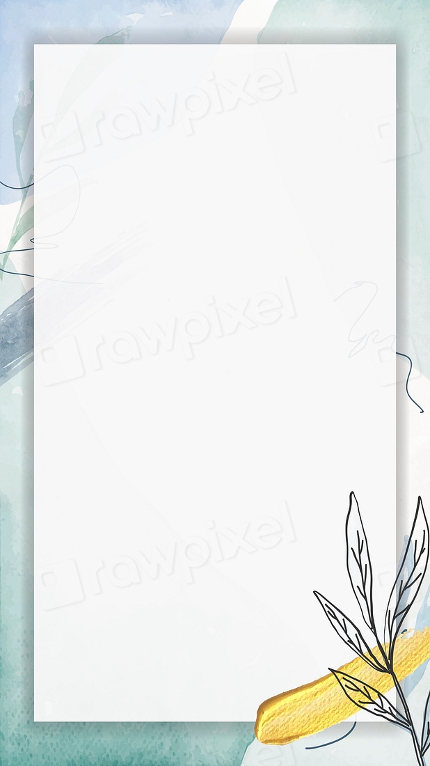 Rectangle frame green floral background | Premium Vector - rawpixel