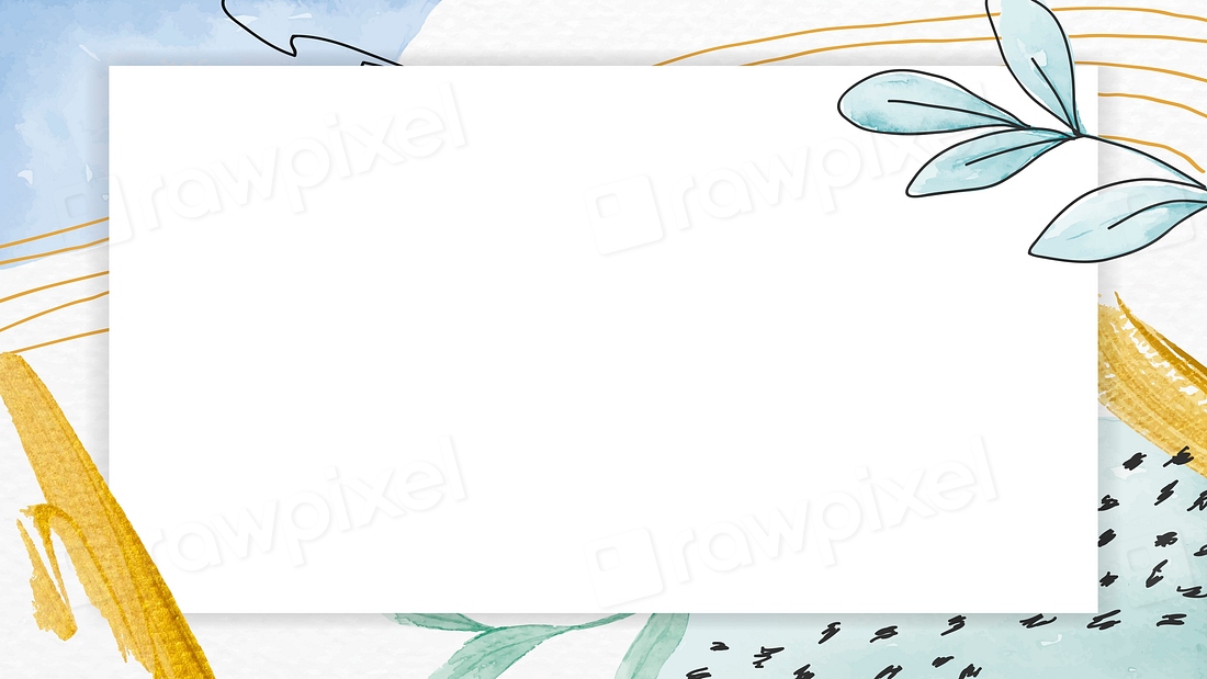Rectangle frame green floral background | Premium Vector - rawpixel