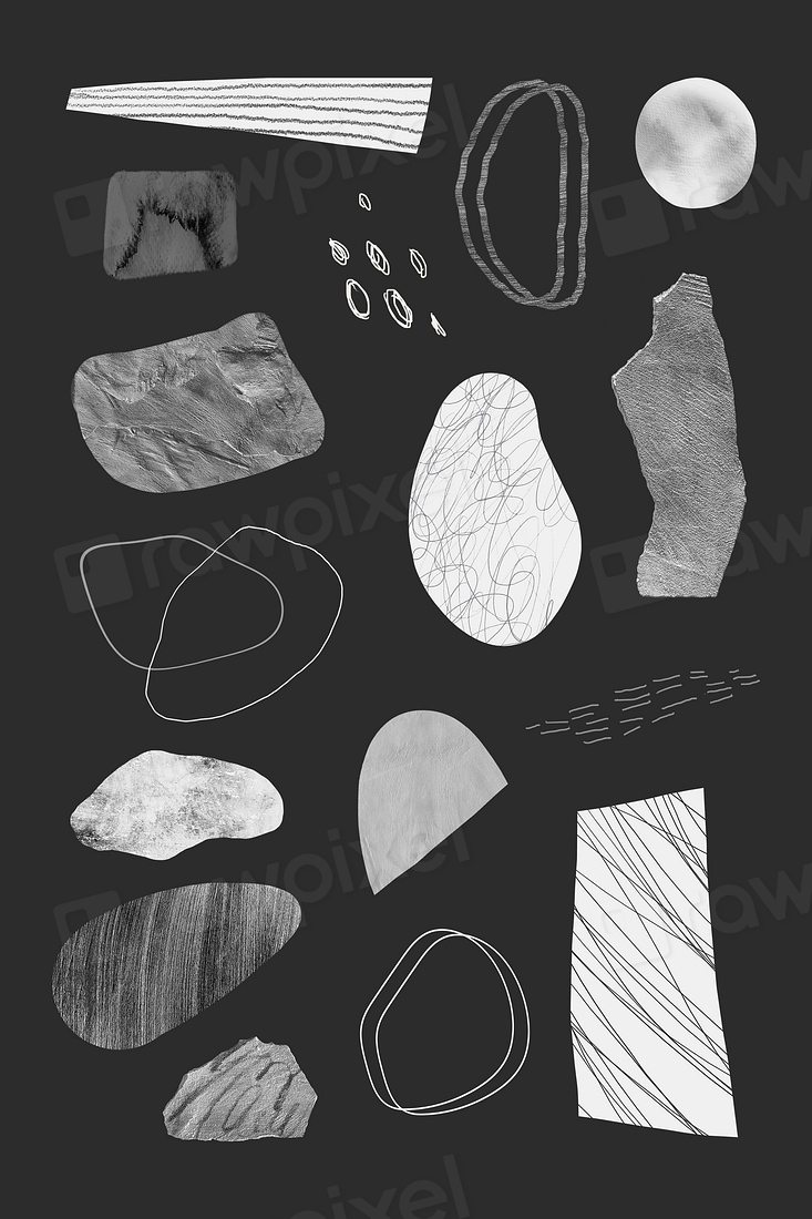 Scribble strokes and gray stone | Premium Vector - rawpixel