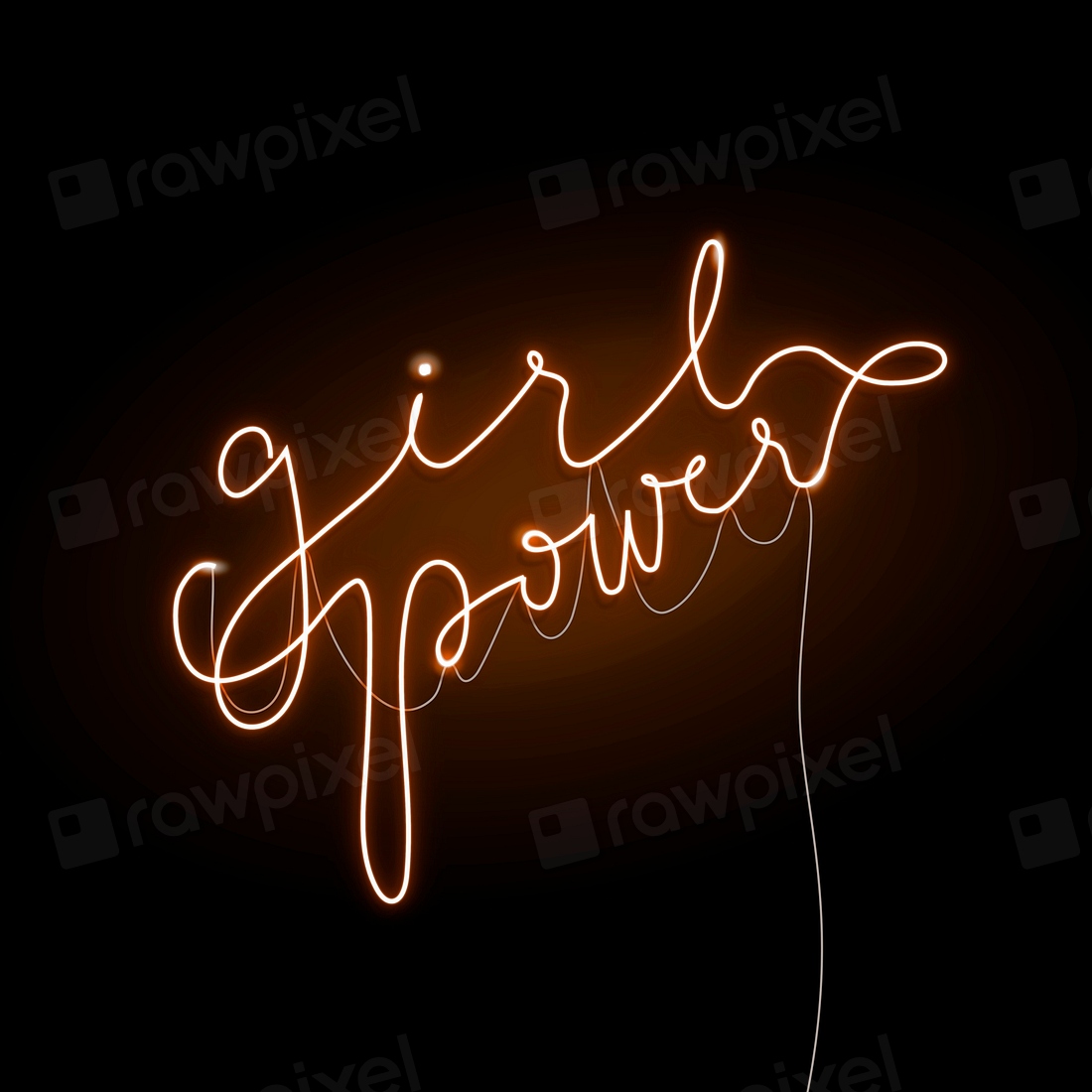 Feminine neon sign design resource | Premium PSD - rawpixel