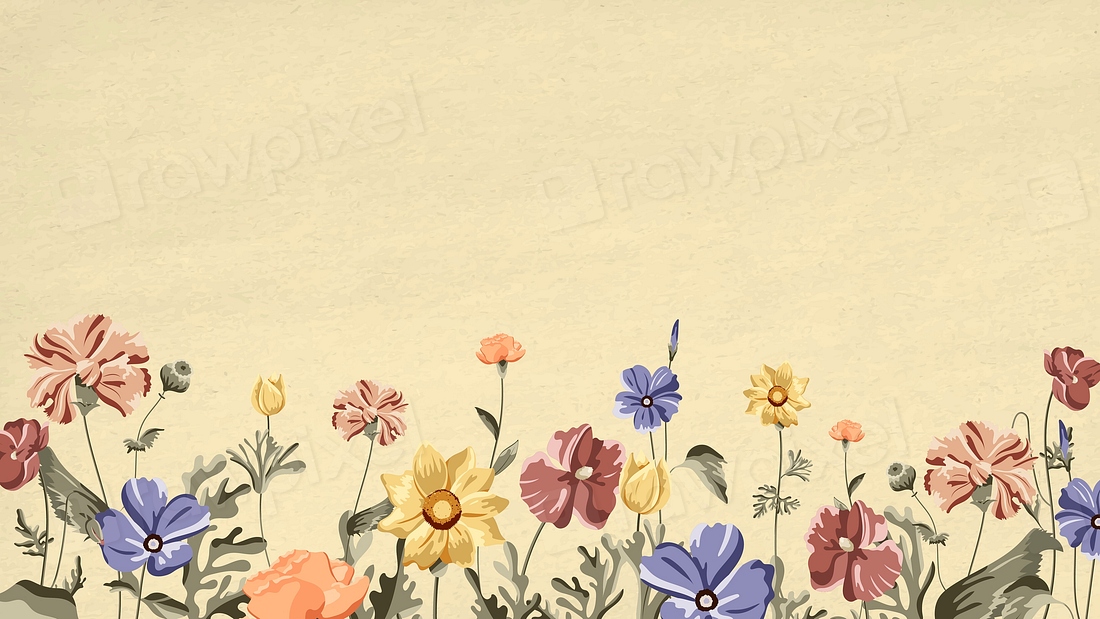 Spring background vector blooming flower | Premium Vector - rawpixel