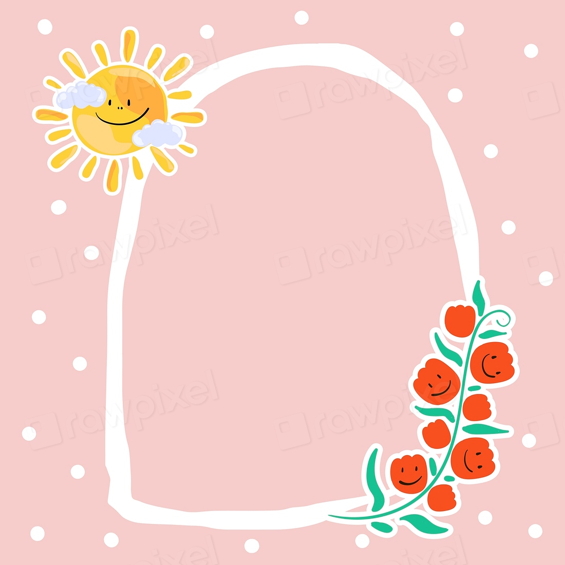 Cute summer decorated pastel frame | Premium PSD - rawpixel