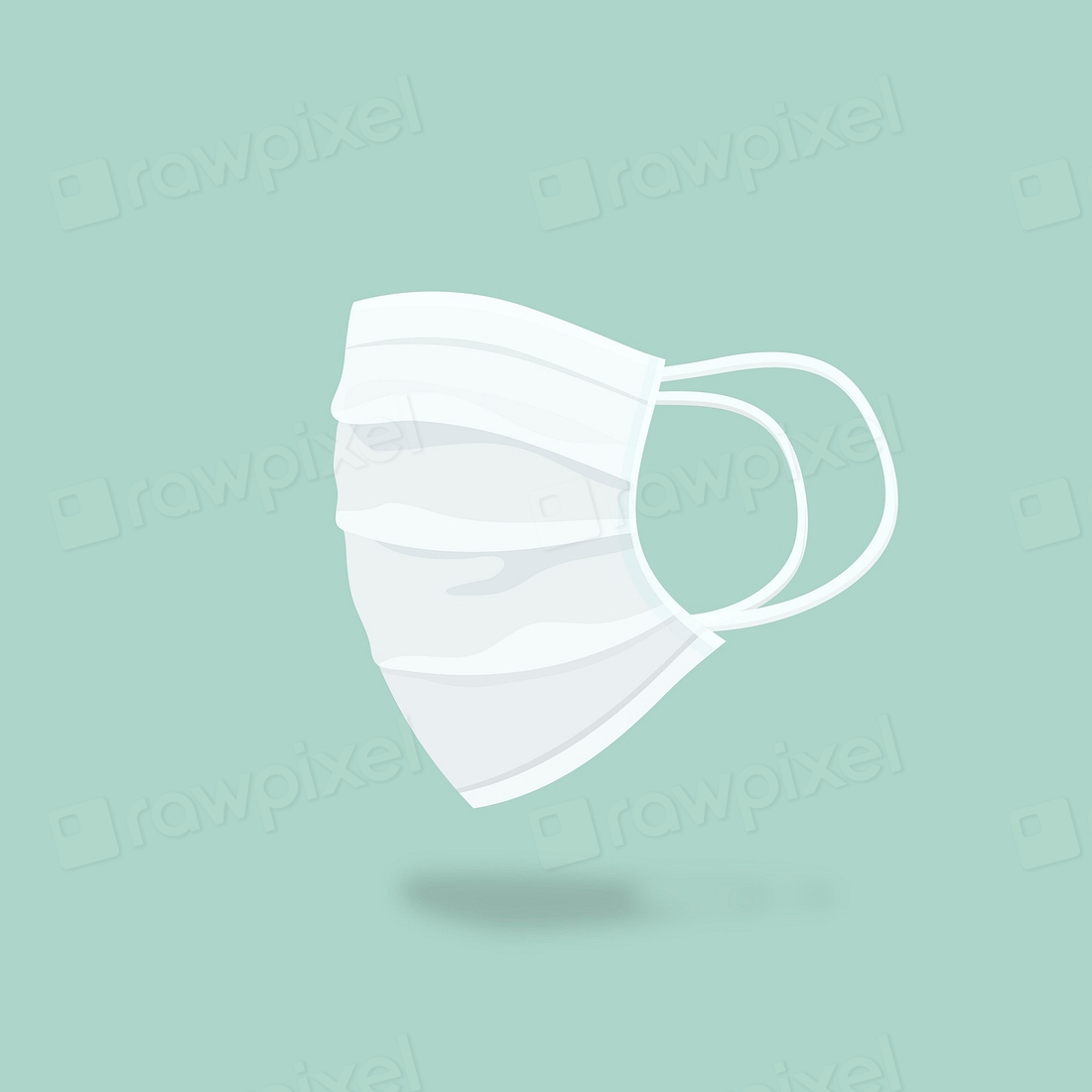 Surgical face mask element vector | Free Vector - rawpixel