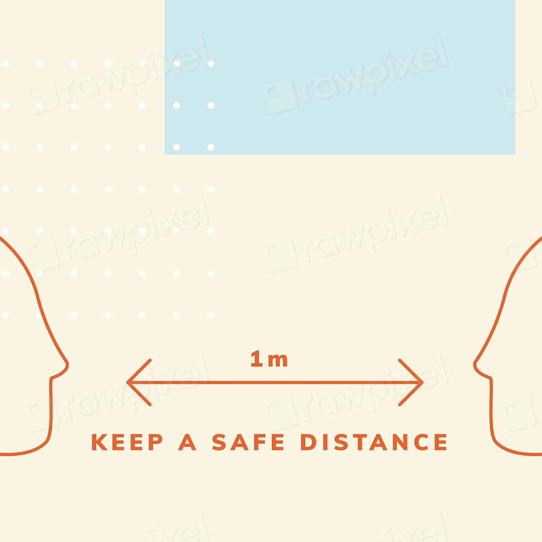 Keep safe distance prevent coronavirus | Premium Vector Template - rawpixel