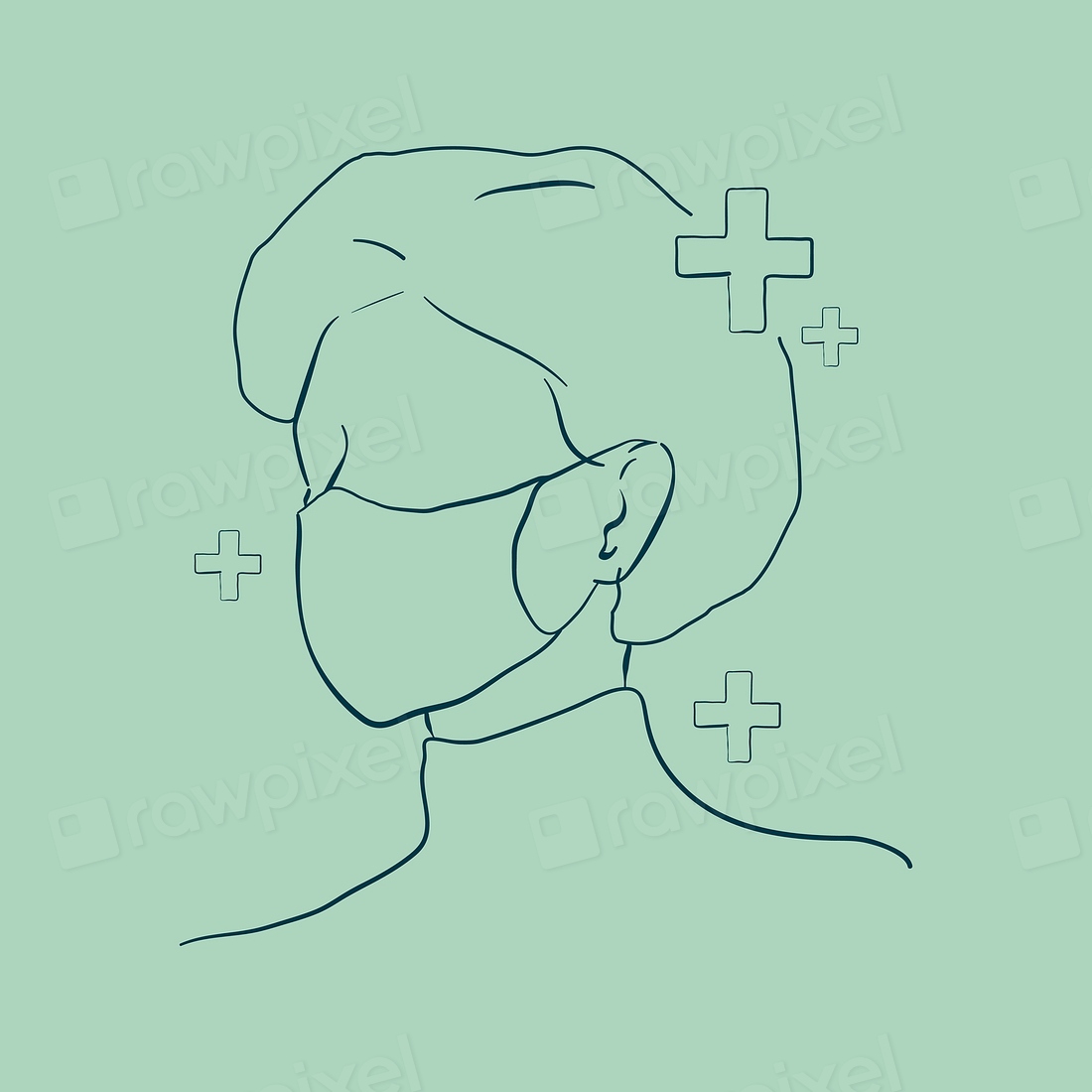 Medical staff wearing face mask | Premium Vector Illustration - rawpixel
