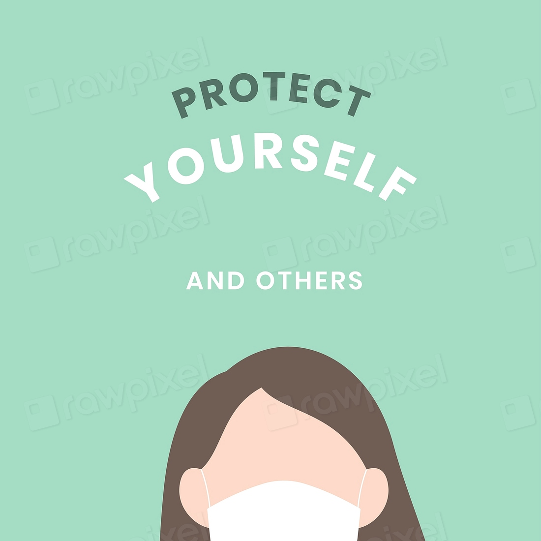Protect yourself covid-9 awareness vector | Premium Vector Template ...