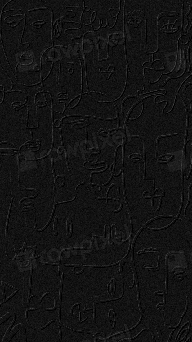 Abstract face line drawing black | Free Photo - rawpixel