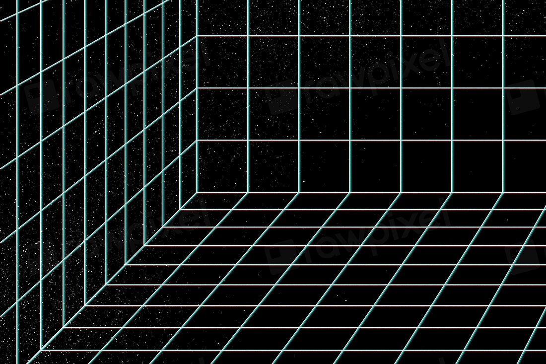 3D wireframe grid room background | Premium PSD - rawpixel