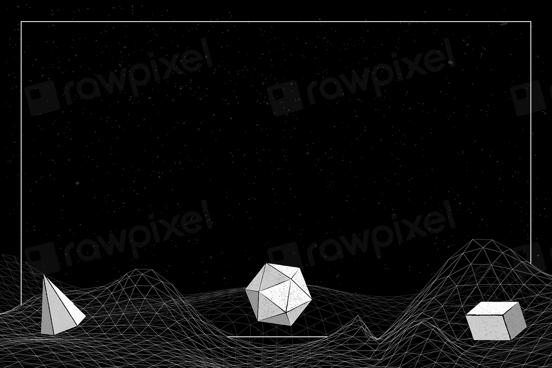 Gray geometric shapes wireframe wave | Premium Vector - rawpixel