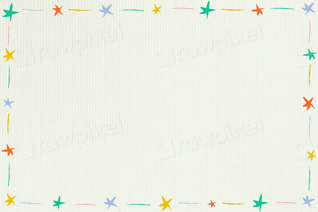 Cute colorful illustrated star frame | Premium Vector - rawpixel