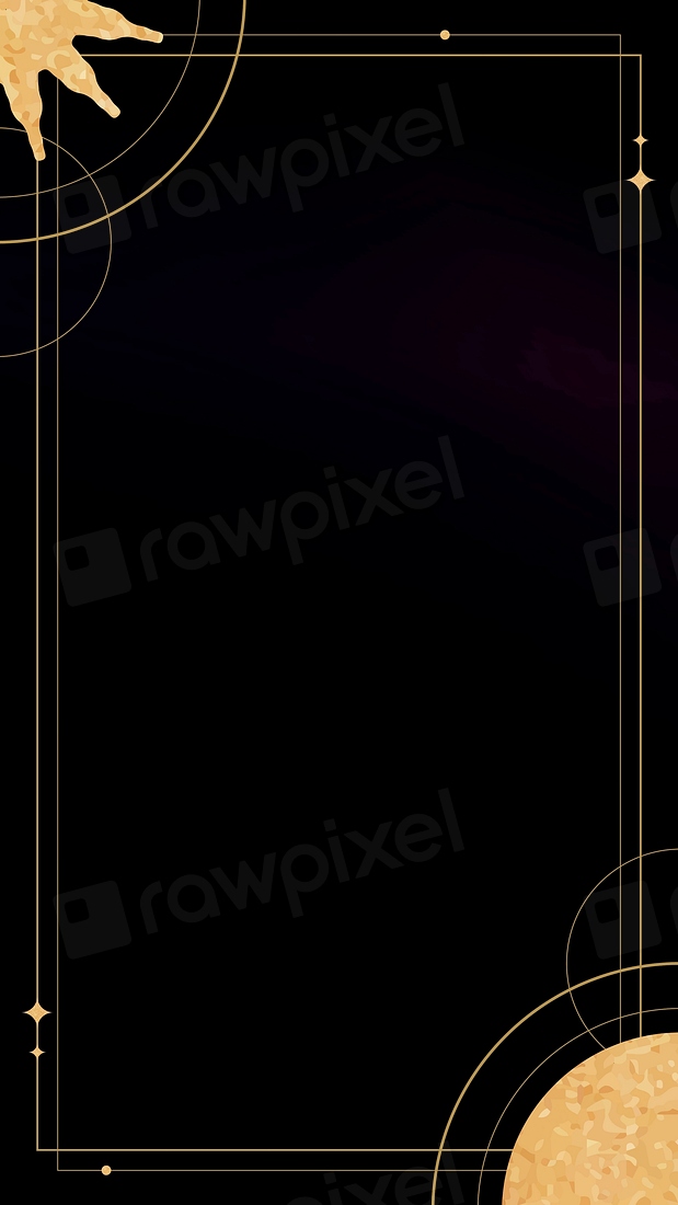 Gold sun and moon frame | Premium Vector - rawpixel