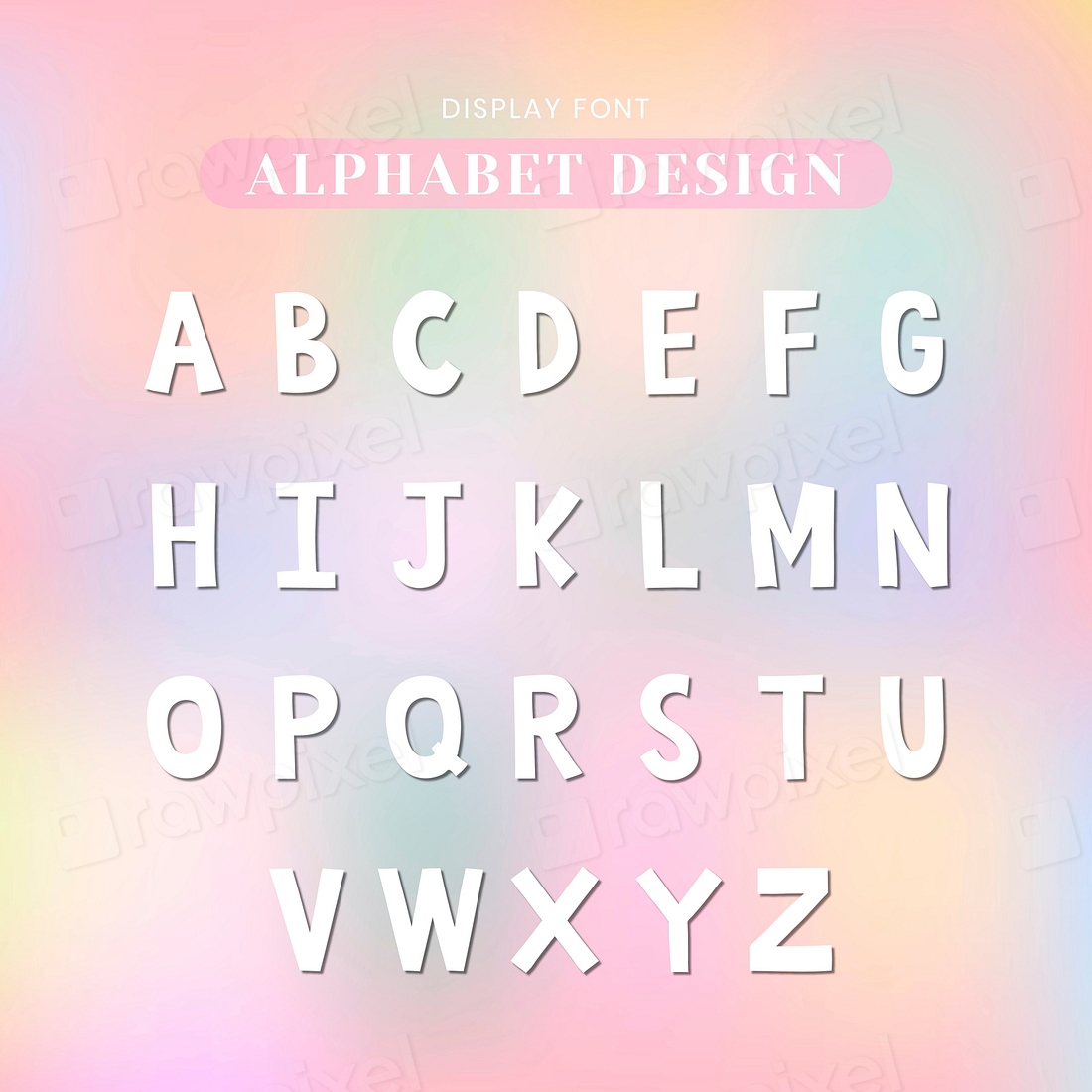 Display font alphabet set vector | Premium Vector - rawpixel