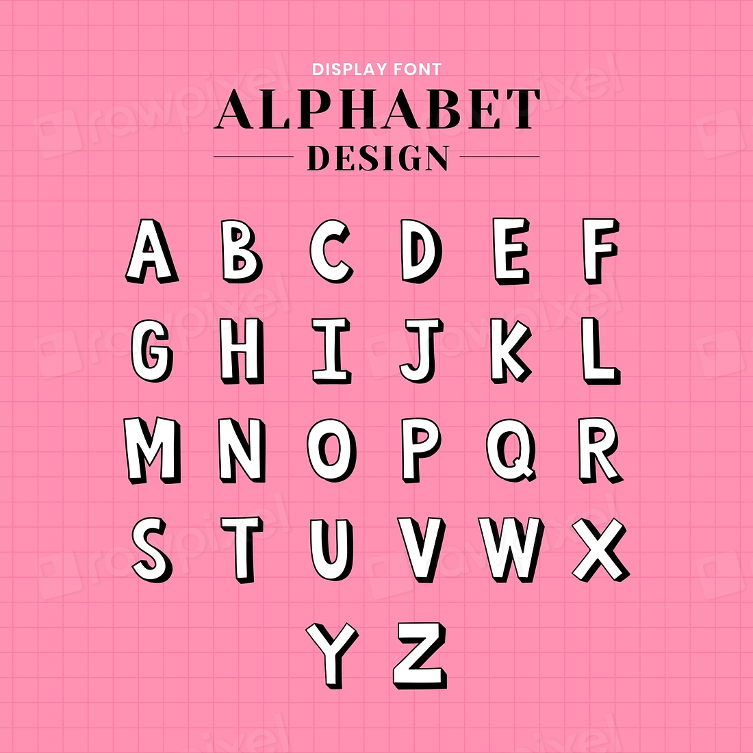 Display font alphabet set vector | Premium Vector - rawpixel