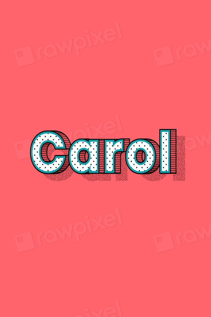 Carol vector halftone word typography | Free Photo - rawpixel