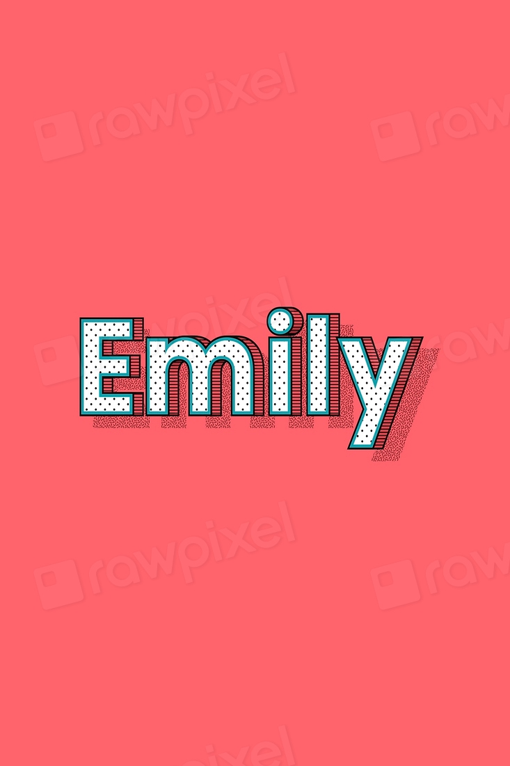 Emily vector halftone word typography | Free Photo - rawpixel