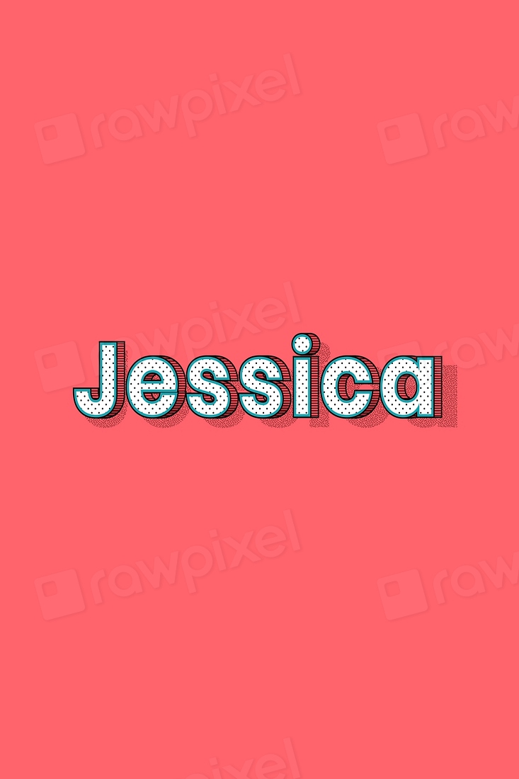 Jessica vector halftone word typography | Free Photo - rawpixel