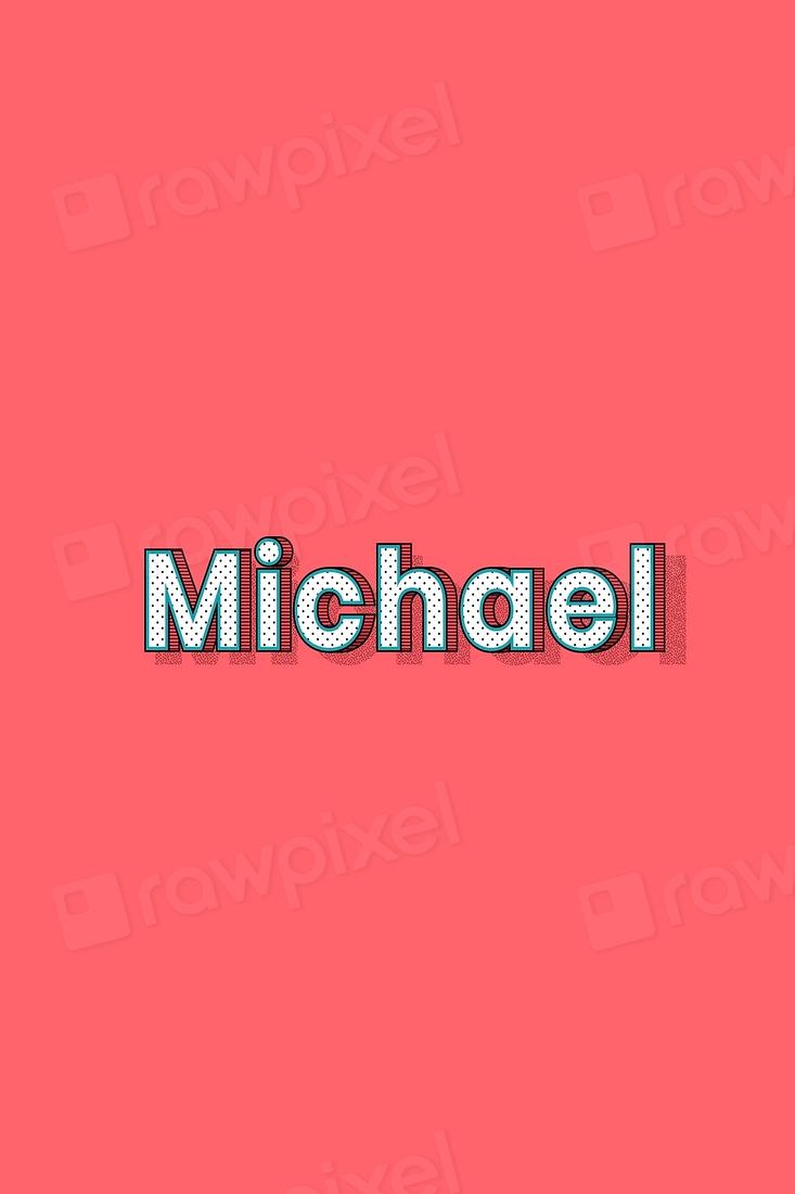 Michael vector halftone word typography | Free Photo - rawpixel