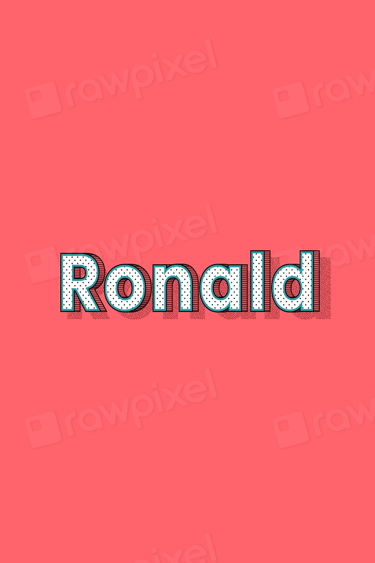 Ronald vector halftone word typography | Free Photo - rawpixel