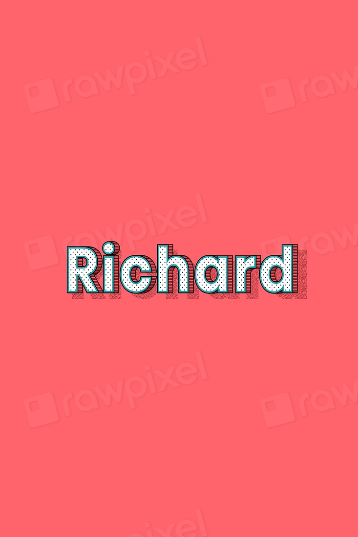 Richard vector halftone word typography | Free Photo - rawpixel