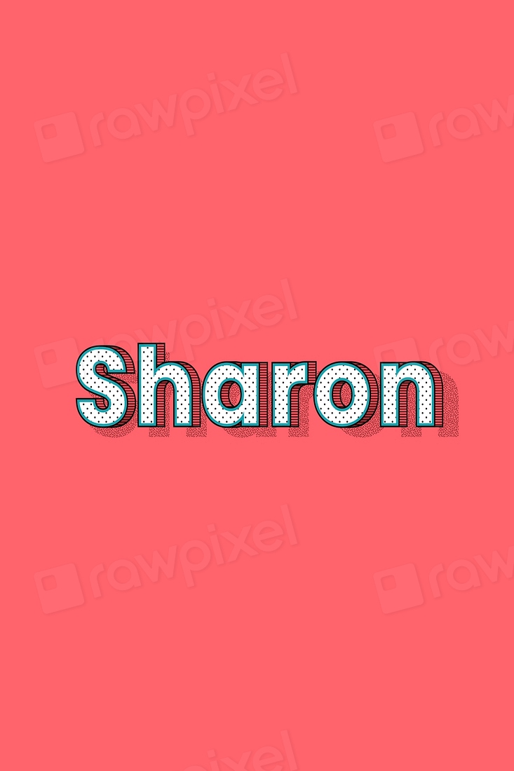 Sharon vector halftone word typography | Free Photo - rawpixel