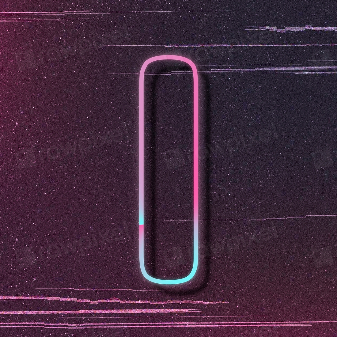 Capital letter I psd neon | Premium PSD - rawpixel