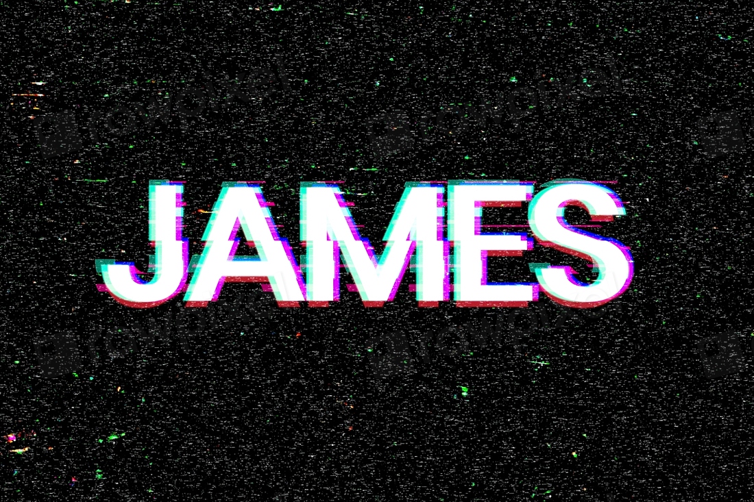 Psd James male name typography | Premium PSD - rawpixel