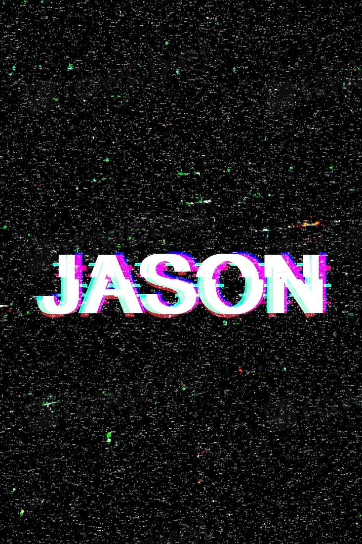 Jason male name typography glitch | Free Photo - rawpixel