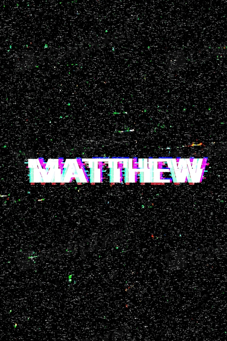 Matthew male name typography glitch | Free Photo - rawpixel