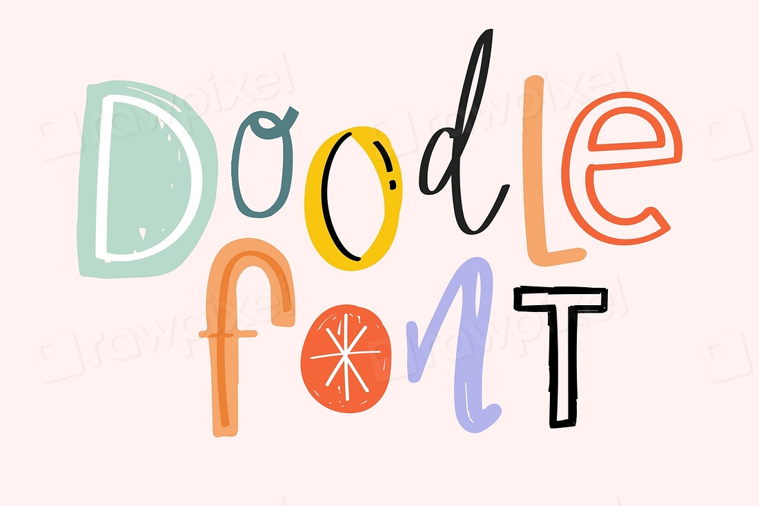 Doodle font hand drawn typography | Premium Vector - rawpixel