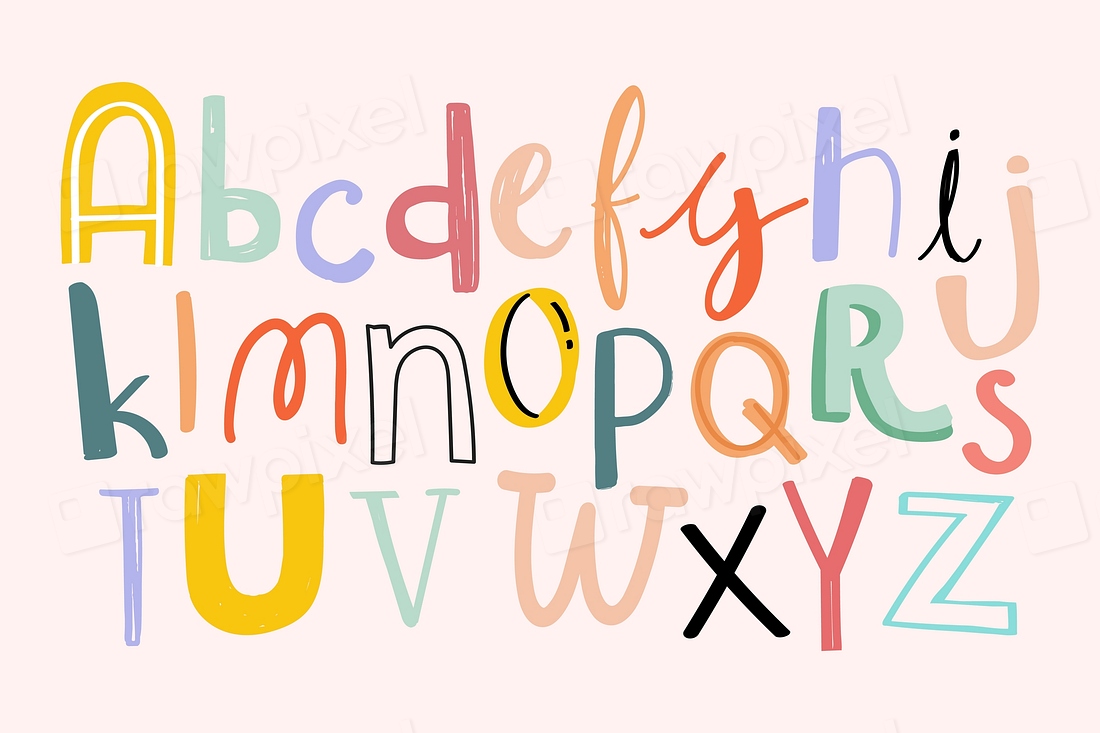 Alphabet doodle typography font set | Premium Vector - rawpixel