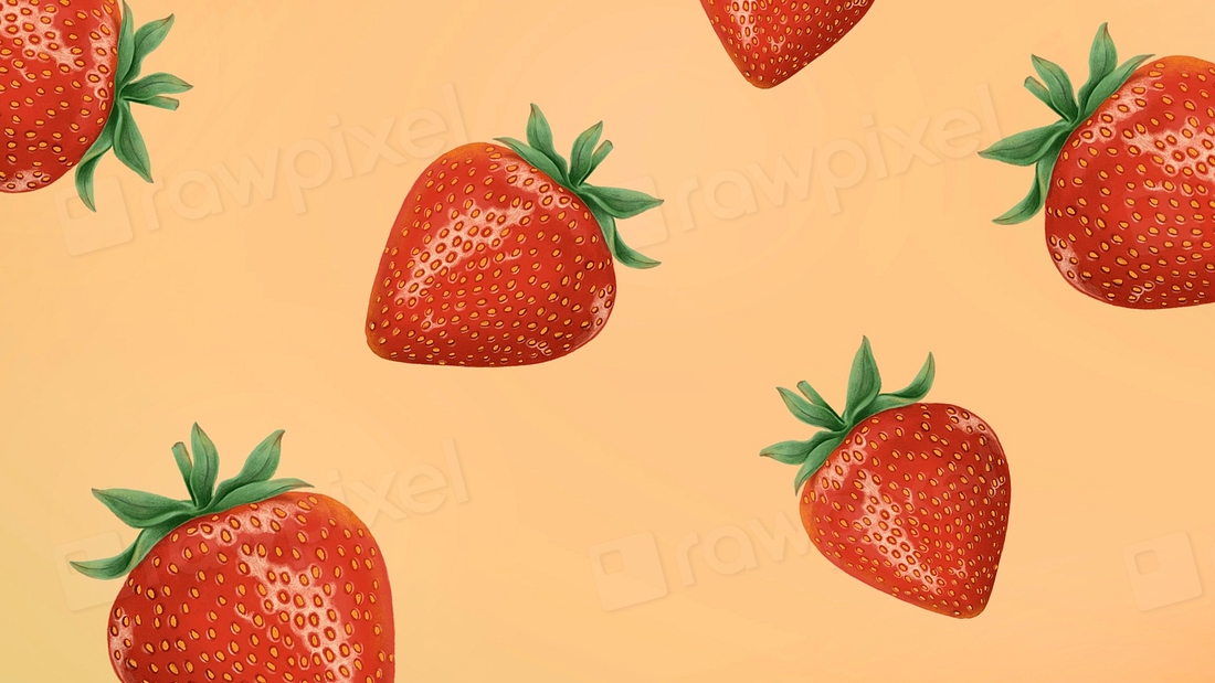 Fresh juicy strawberry patterned background | Premium PSD - rawpixel