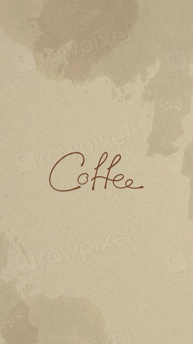 Coffee typography beige background mobile | Premium Vector - rawpixel