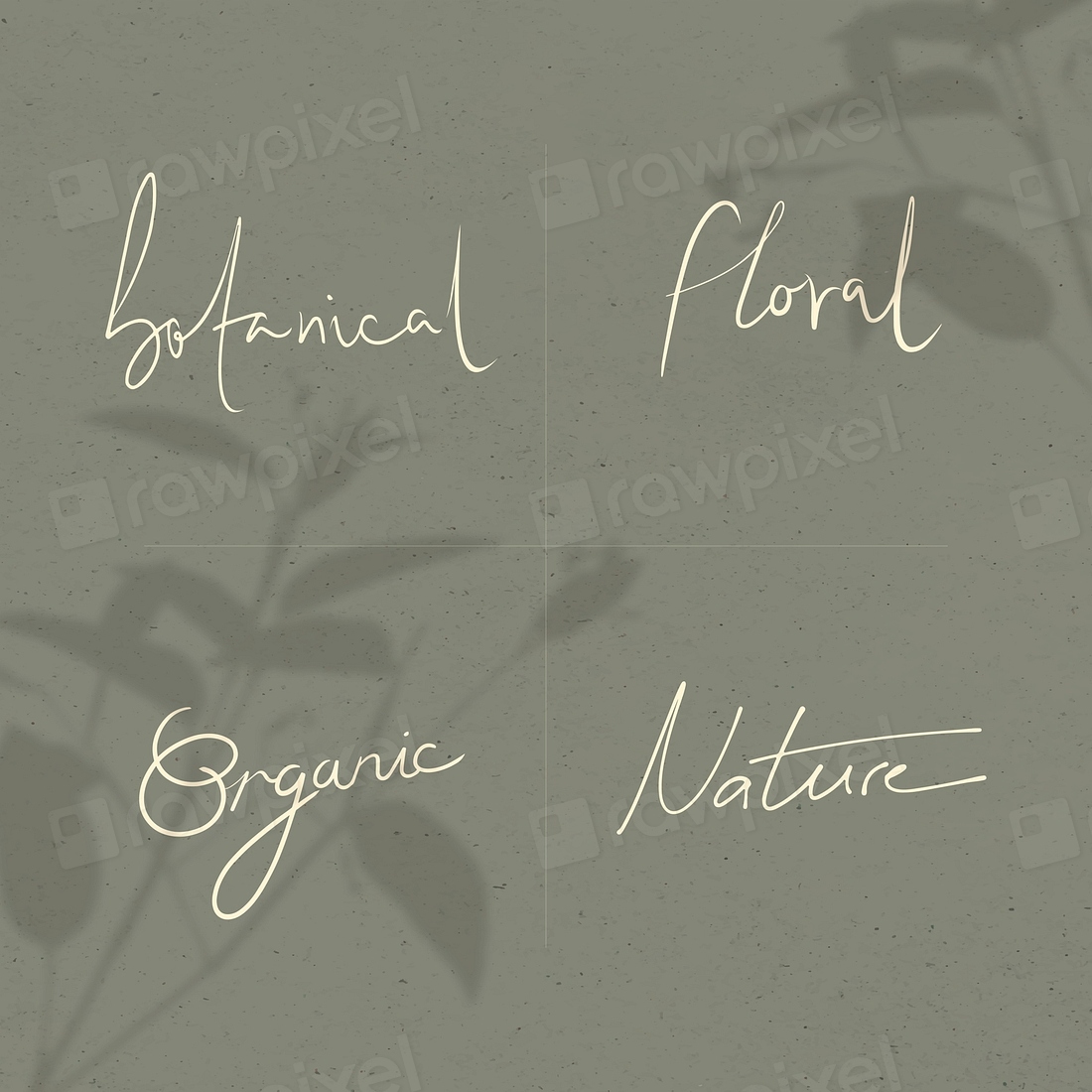 Nature words minimal handwritten typography | Premium Vector - rawpixel