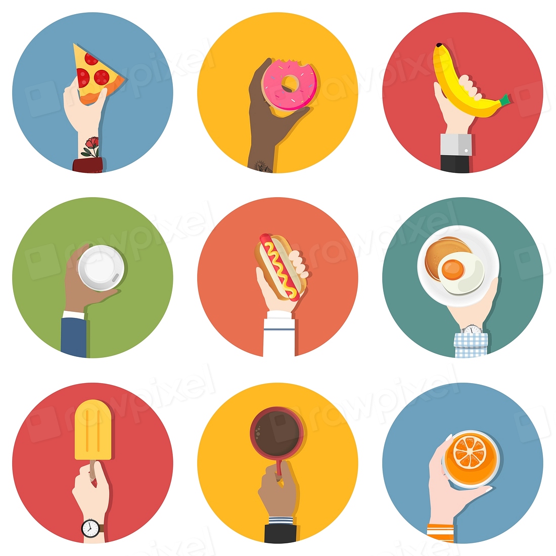 Collection of food vectors | Free Vector - rawpixel
