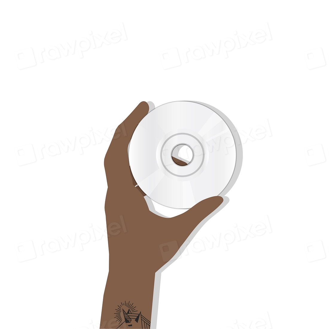Illustration hand holding disc | Free Vector - rawpixel