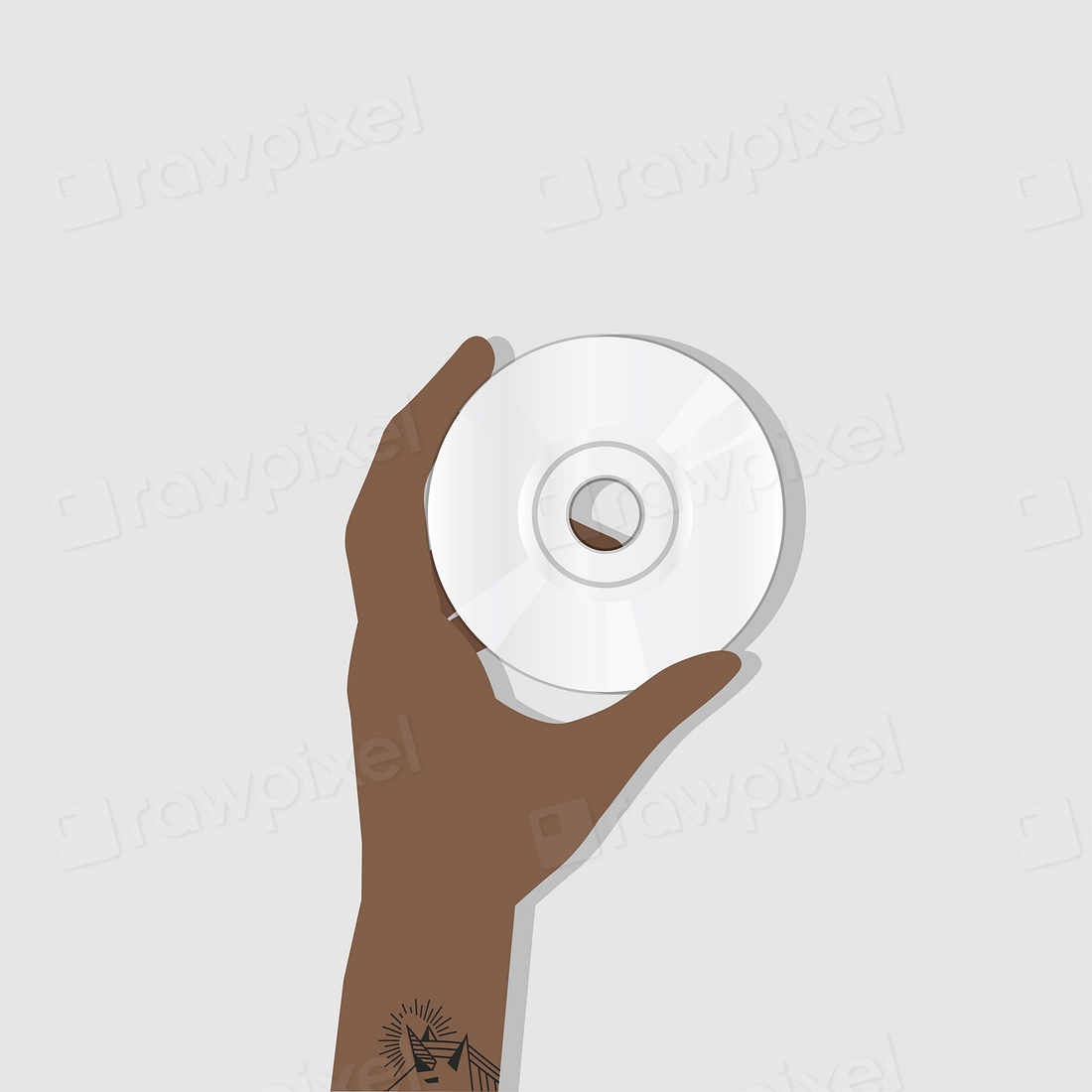 Illustration hand holding disc | Premium Vector - rawpixel