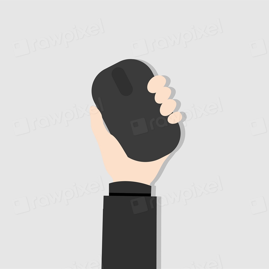 Illustration hand holding mouse | Premium Vector - rawpixel