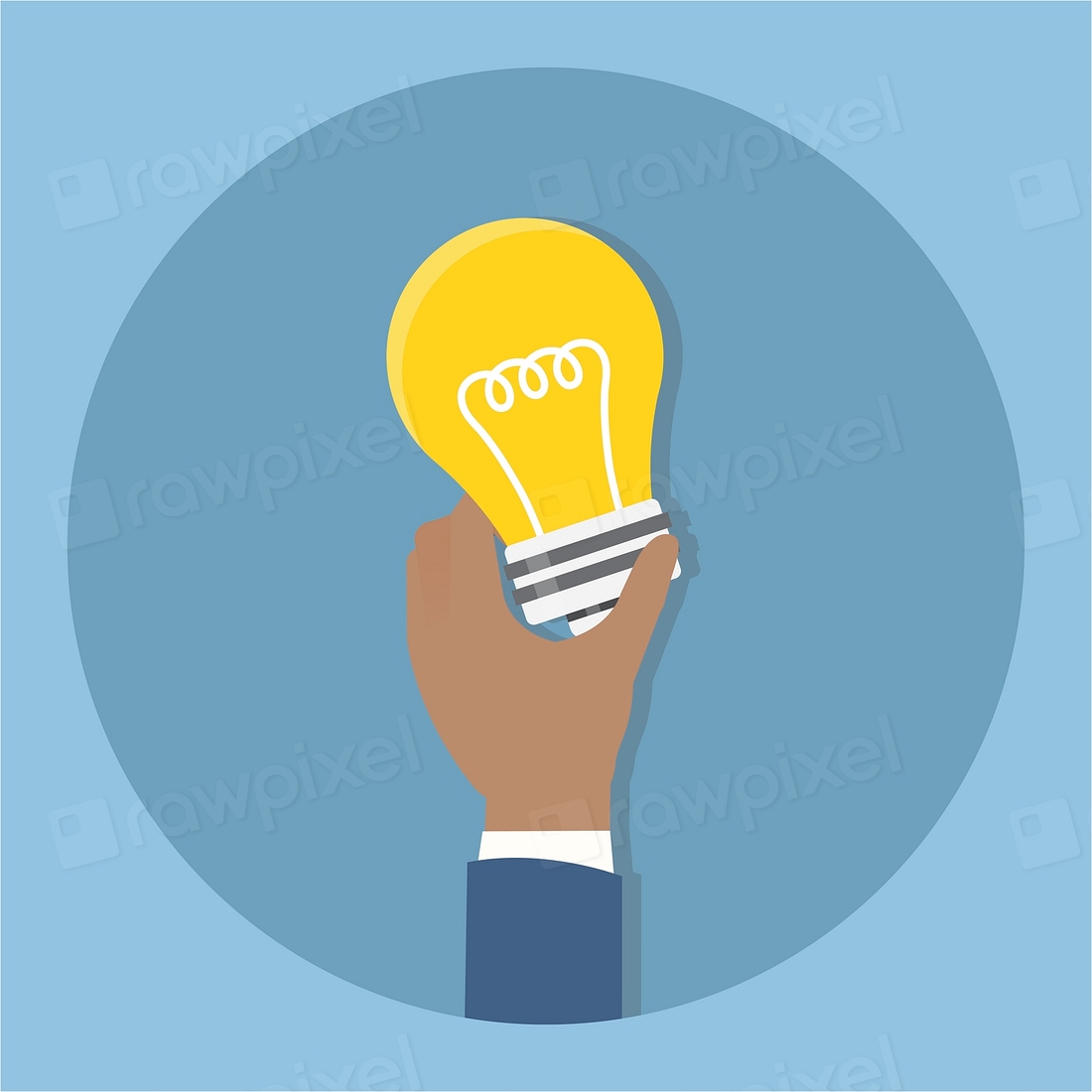 Illustration of hand holding bulb | Premium Vector - rawpixel
