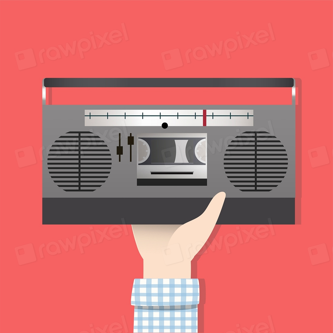 Illustration of hand holding radio | Free Vector - rawpixel