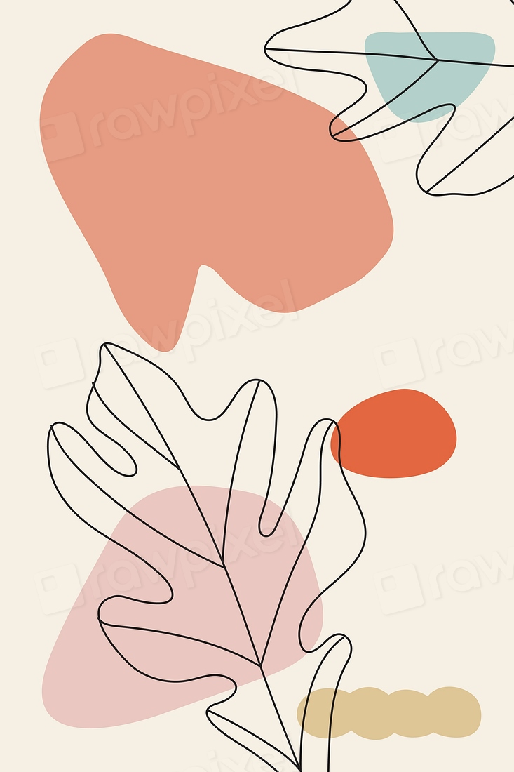 Leaf line art pattern background | Premium Vector - rawpixel