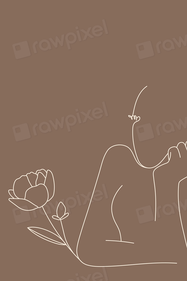 Feminine line art vector | Premium Vector - rawpixel