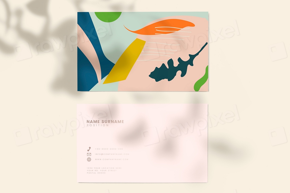 Natural abstract business card design | Premium PSD Mockup - rawpixel