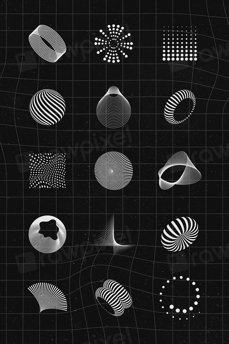 Abstract 3D design elements collection | Premium Vector - rawpixel