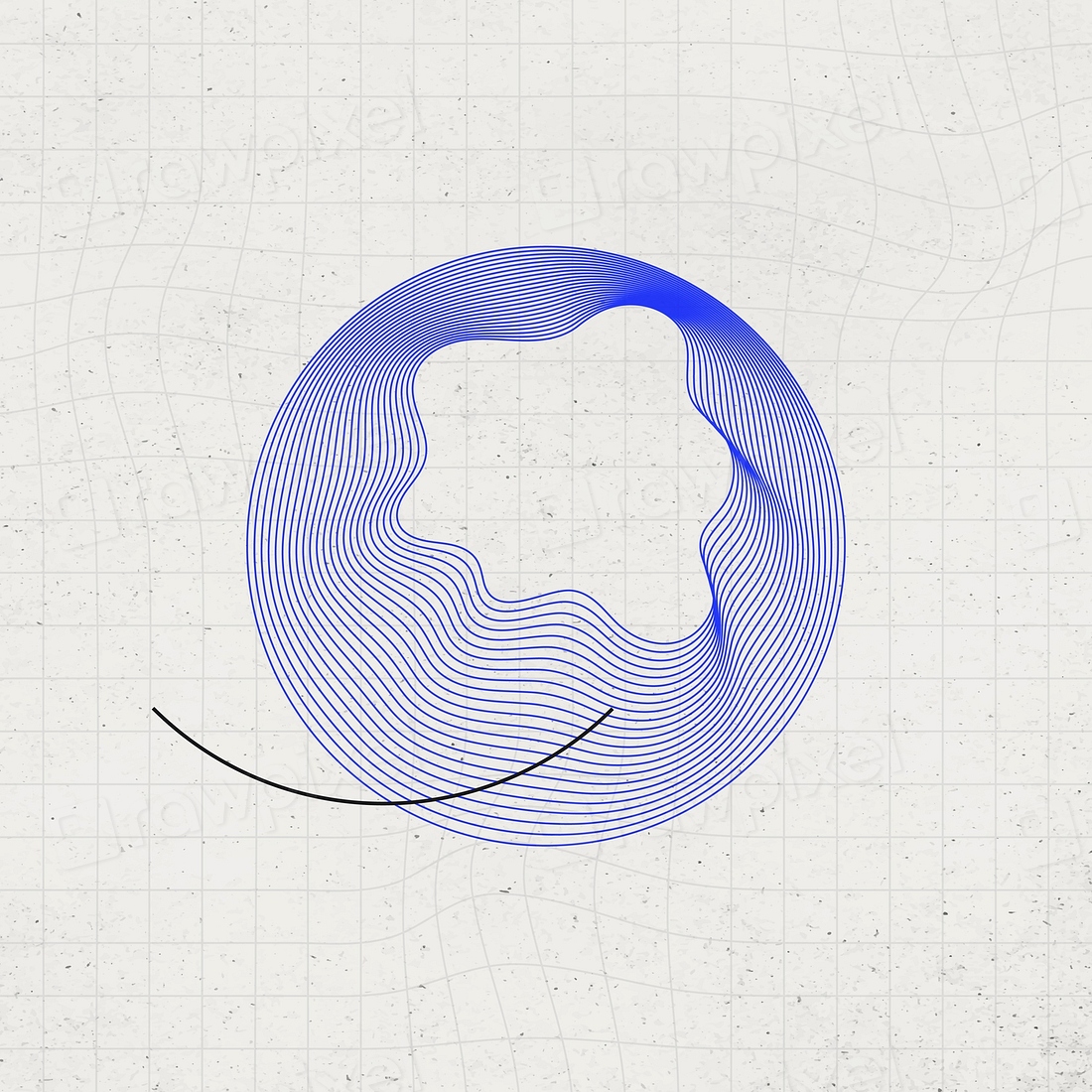 3D abstract blue round shape | Premium Vector - rawpixel