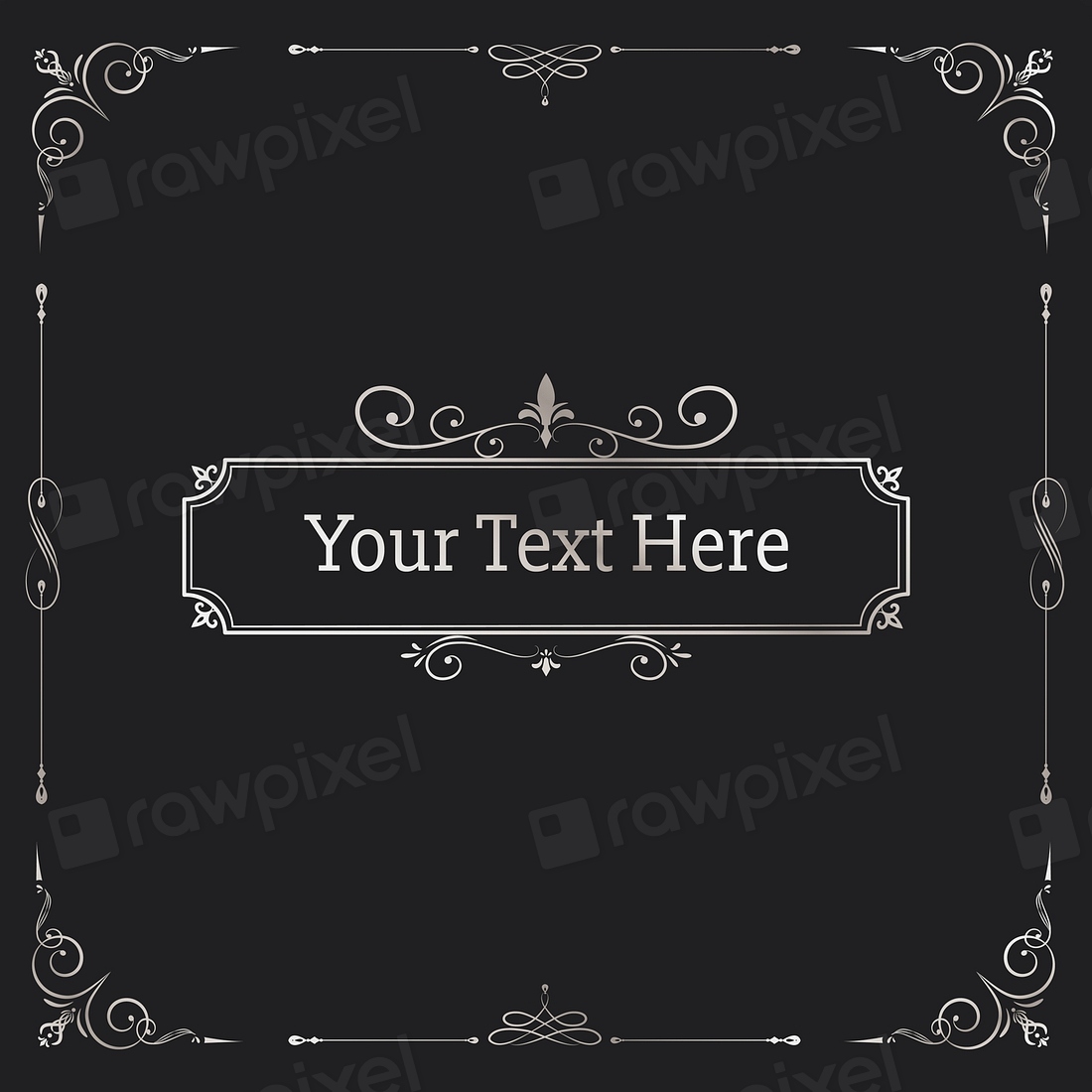 Decorative calligraphic ornament banner vector | Premium Vector - rawpixel