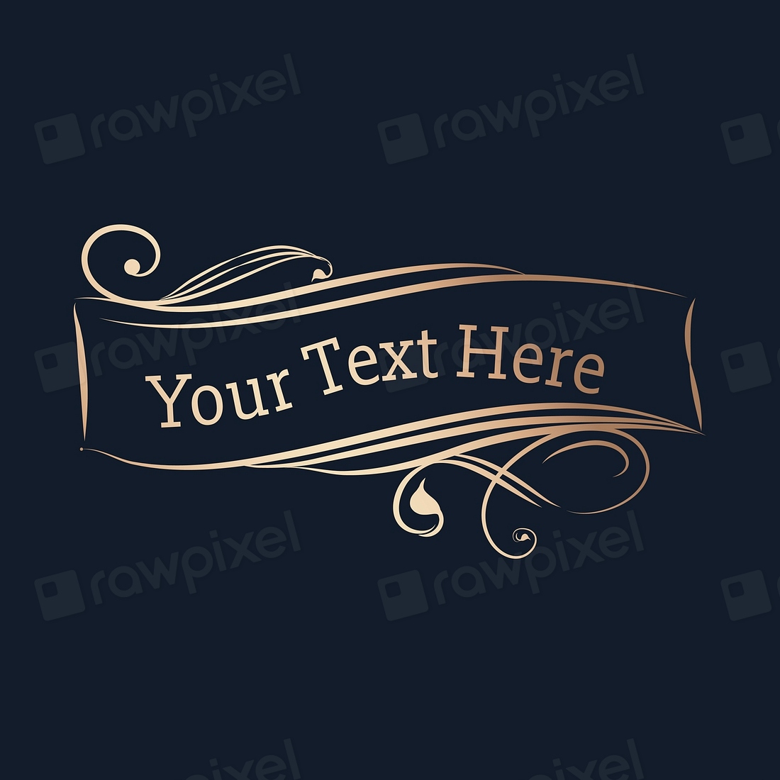 Decorative calligraphic ornament banner vector | Premium Vector - rawpixel