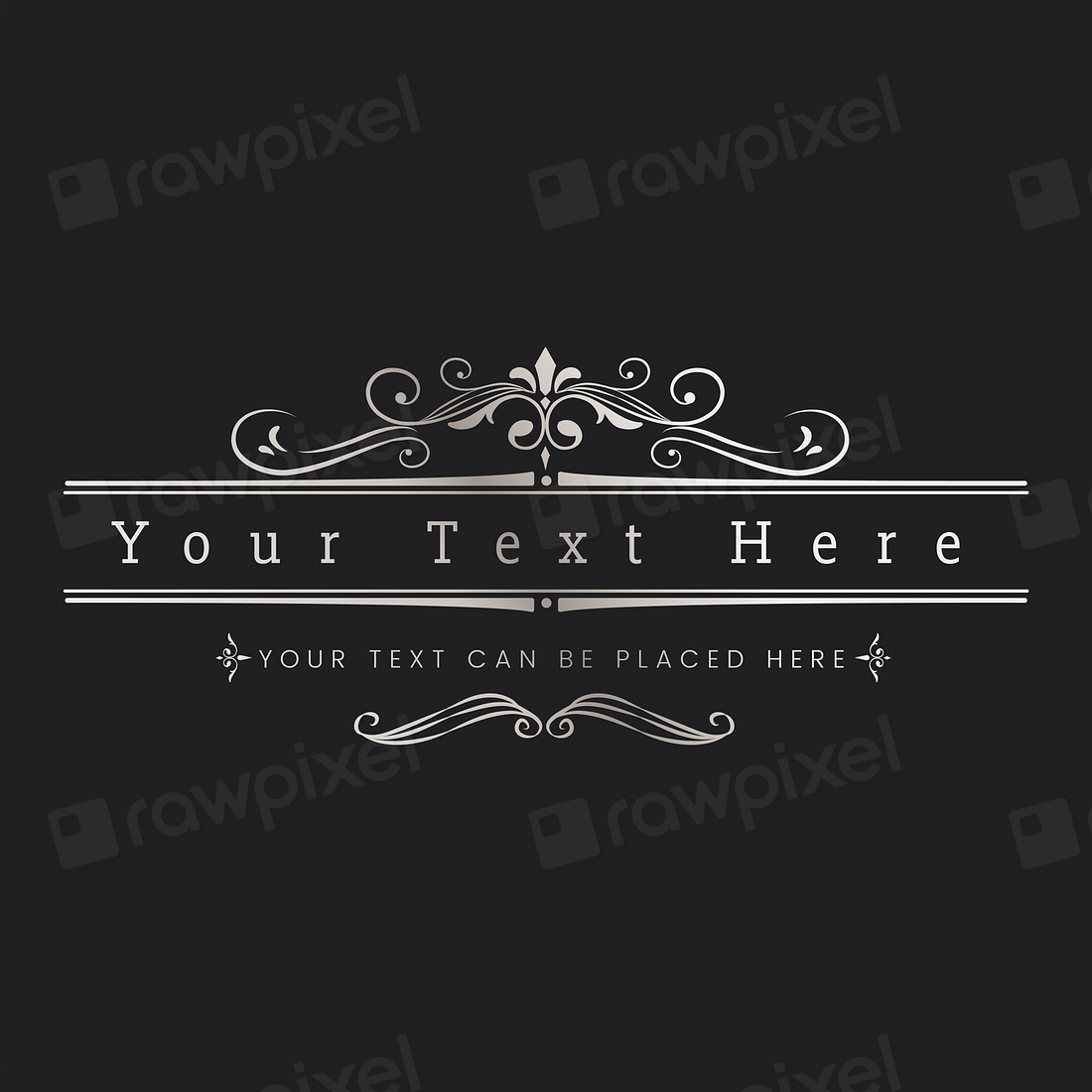Decorative calligraphic ornament banner vector | Premium Vector - rawpixel