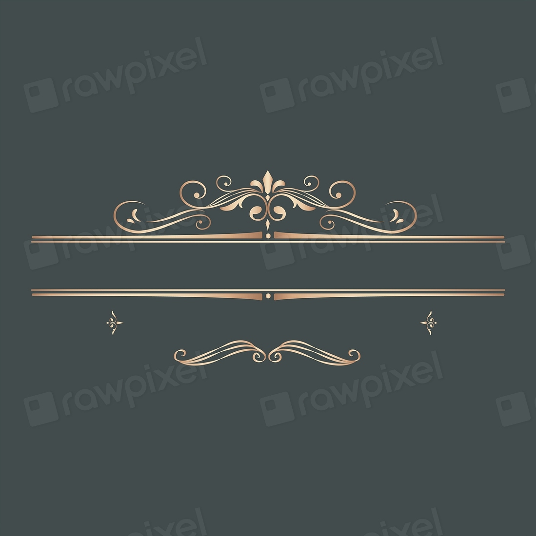 Decorative calligraphic ornament banner vector | Premium Vector - rawpixel