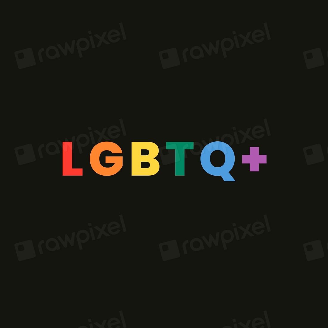 Rainbow LGBTQ+ text psd pride | Premium PSD - rawpixel