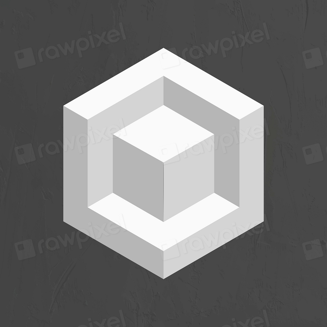 3D block geometric shape psd | Premium PSD - rawpixel
